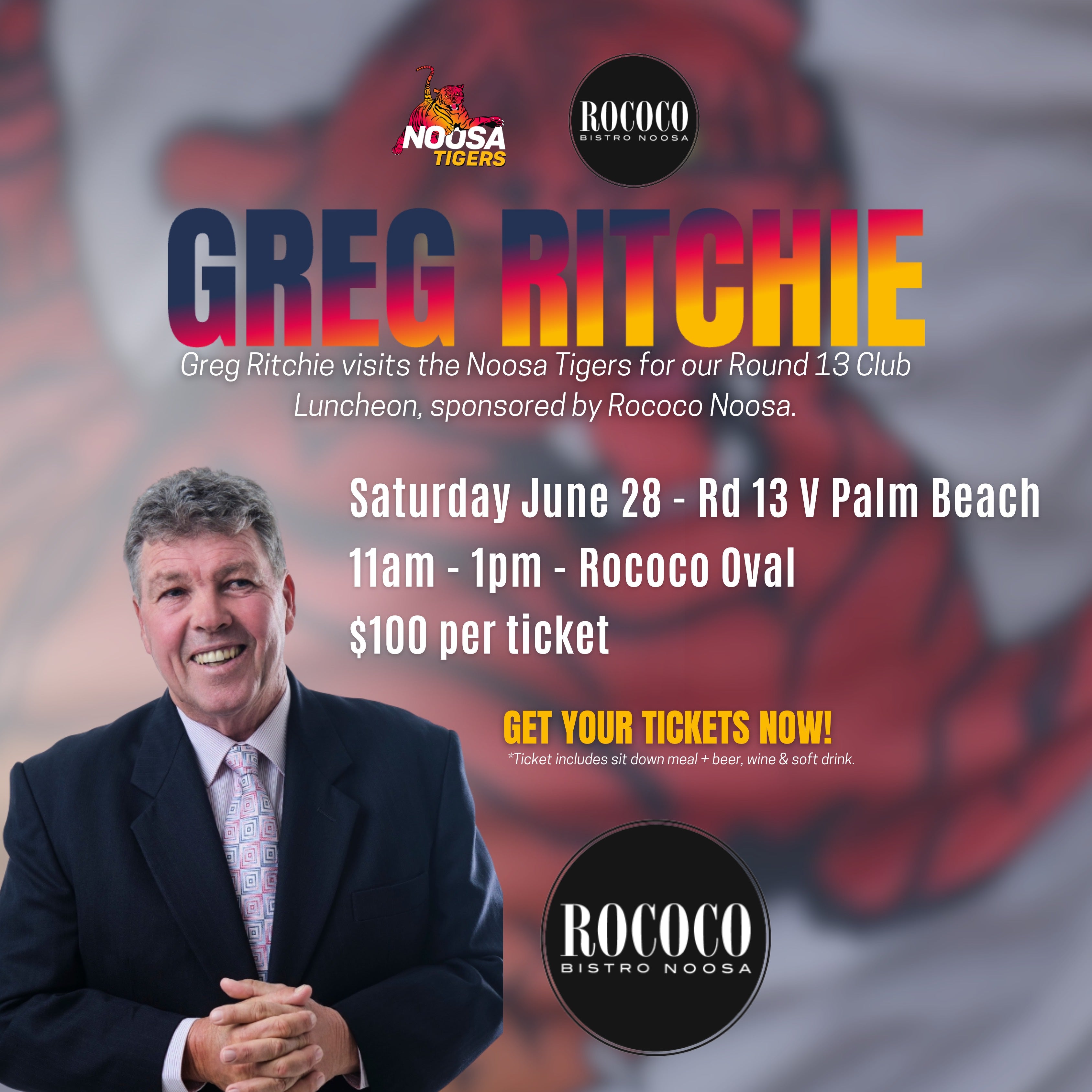 Club Luncheon with Greg Ritchie | NOOSA AUSTRALIAN FOOTBALL CLUB INC